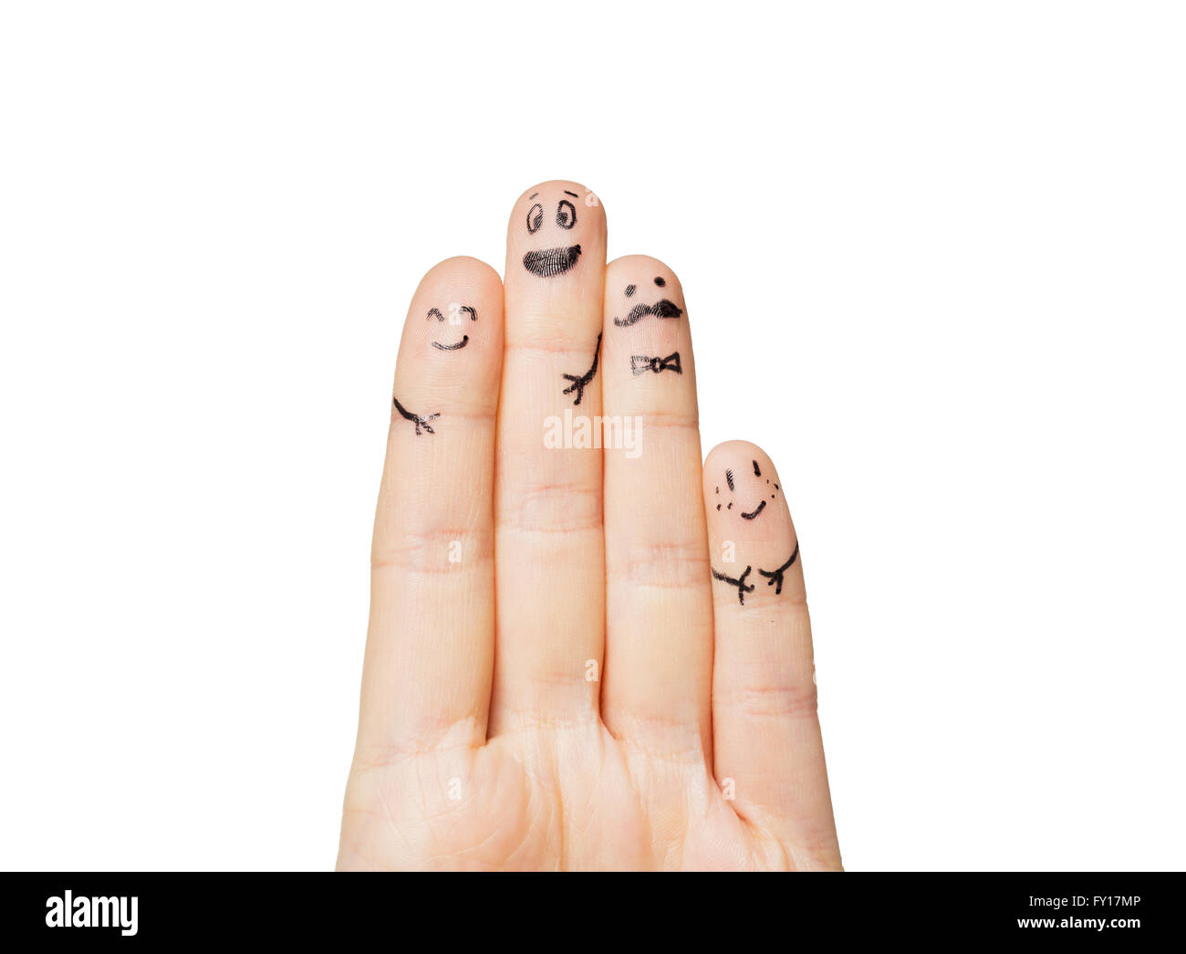 Close up fingers smiley faces hi-res stock photography and images - Alamy