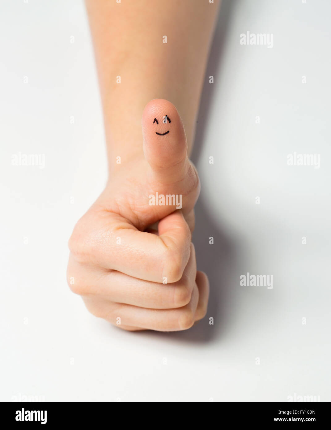 Smiley face sign woman hi-res stock photography and images - Alamy
