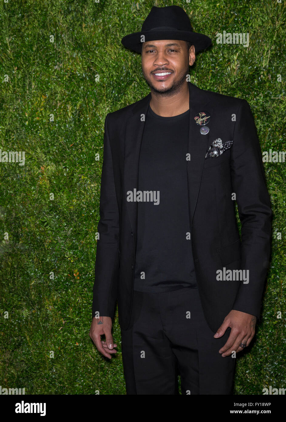 New York, USA. 18th April, 2016. Carmelo Anthony attends the Eleventh ...
