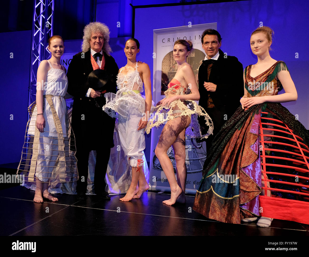 Bath, UK, 19th April, 2016. Rock star Brian May is pictured with co ...