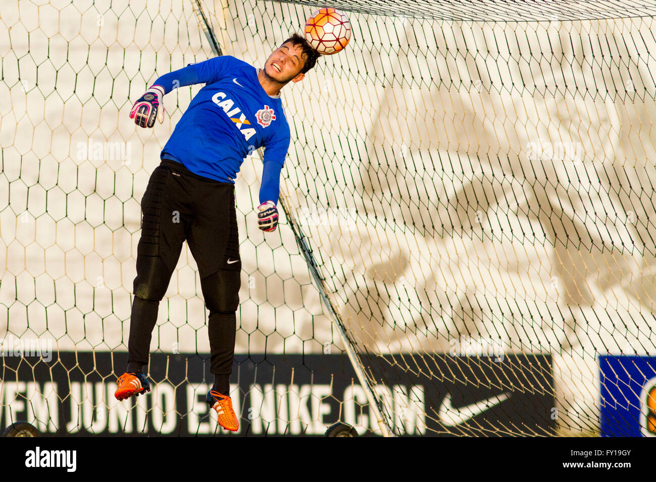 SAO PAULO, Brazil - 19/04/2016: TRAINING CORINTHIANS - Matheus Vidotto ...