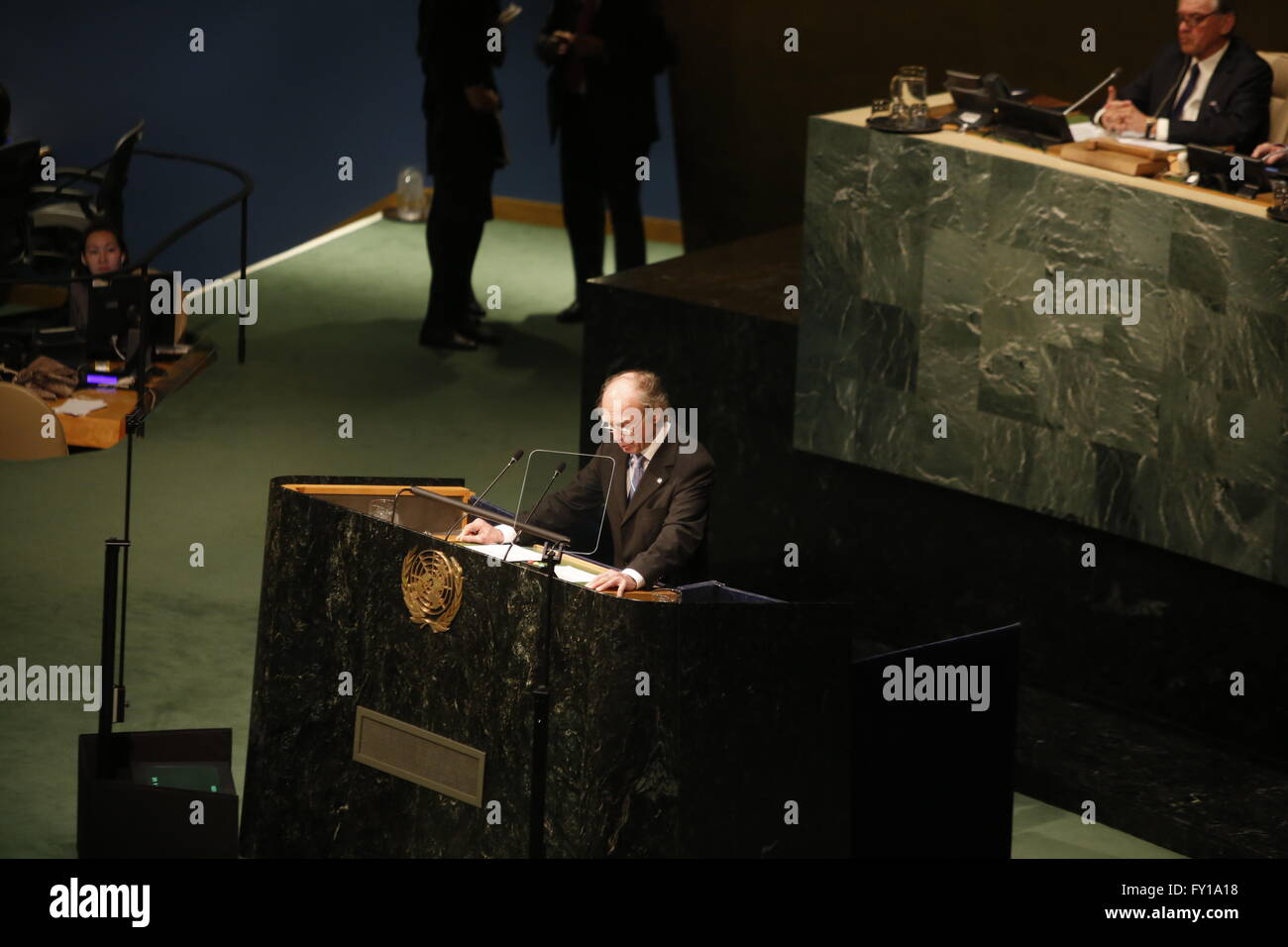 New York City, United States. 19th Apr, 2016. Moments from UN General ...