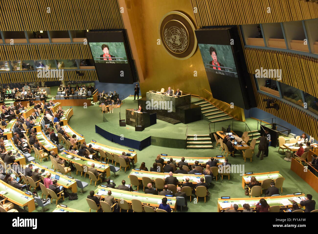 New York City, United States. 19th Apr, 2016. Moments from UN General ...