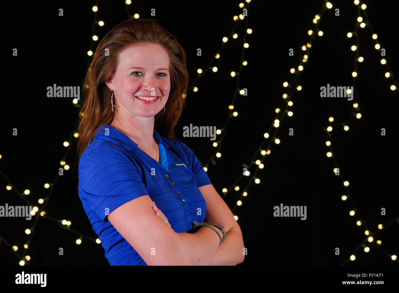 Sarasota, Florida, USA. 19th Apr, 2016. Becca Huffer during a portrait ...