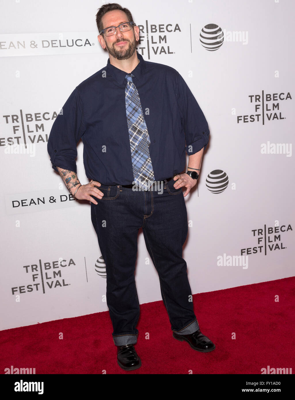 New York, USA. 19th April, 2016. Writer Damian Holbrook attends the ...