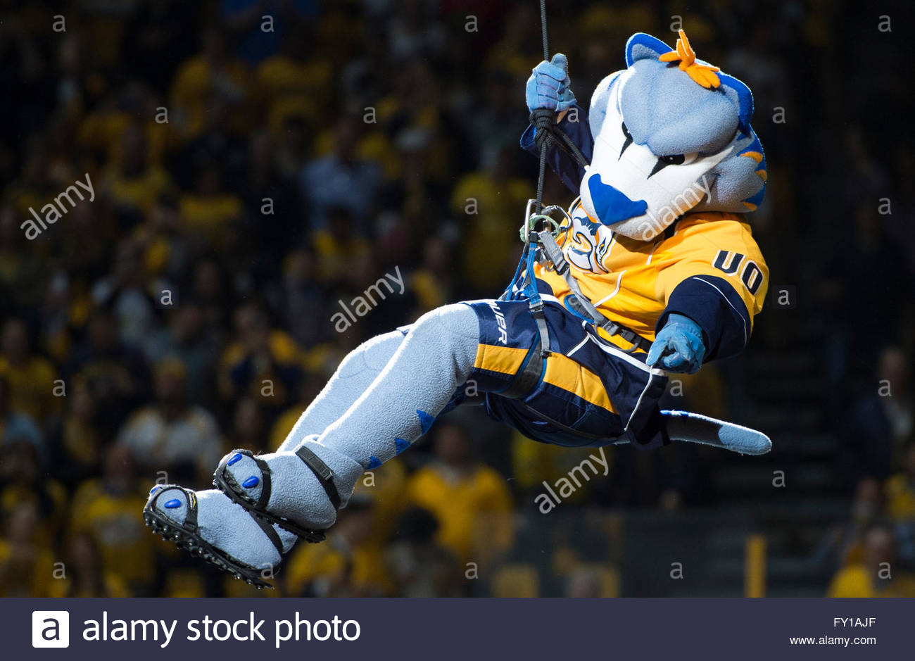 Nashville, Tennessee, USA. 19th Apr, 2016. Nashville Predators mascot ...