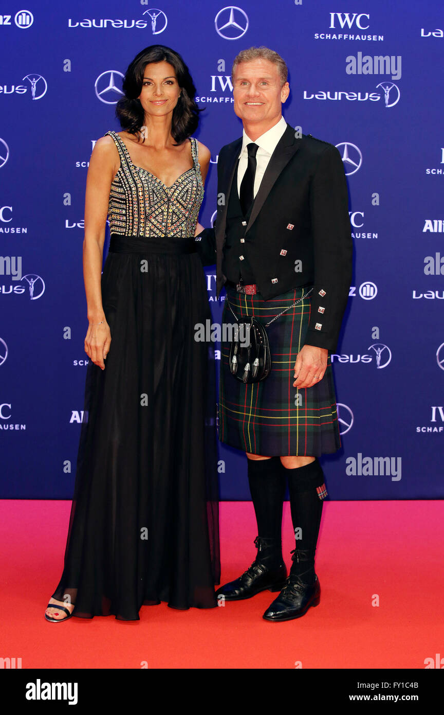 David coulthard wife karen minier hi-res stock photography and images ...