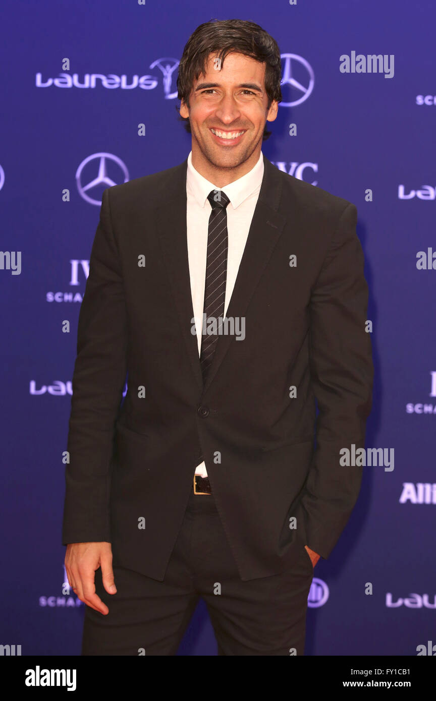 Berlin, Germany. 18th Apr, 2016. Raul attending the 17th Laureus World ...