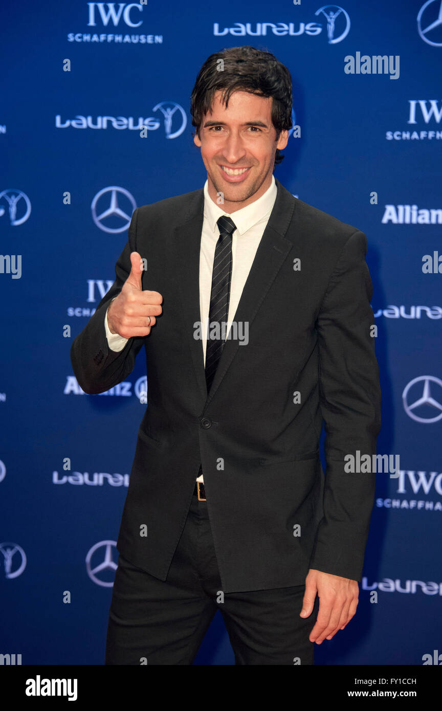Berlin, Germany. 18th Apr, 2016. Raul attending the 17th Laureus World ...