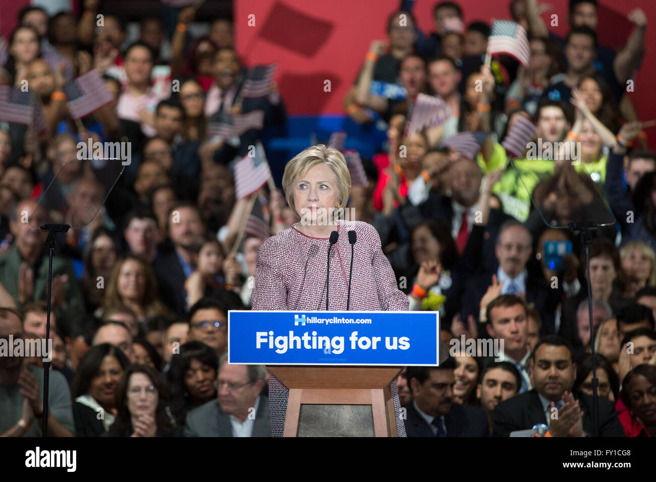 New York, USA. 19th April, 2016. HILLARY CLINTON at the Hillary for New ...