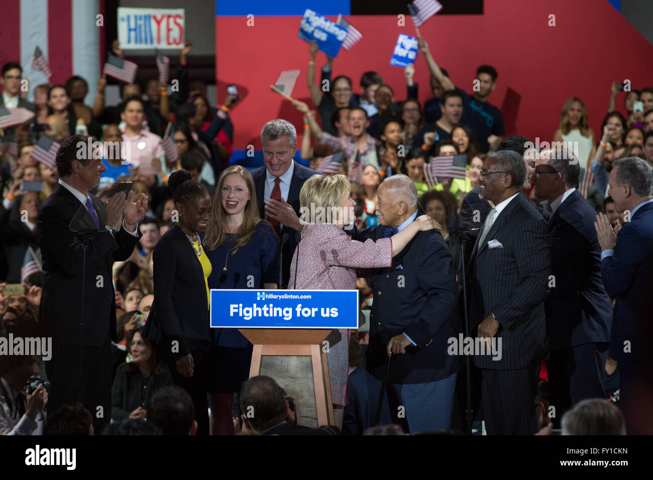 New York, USA. 19th April, 2016. HILLARY CLINTON at the Hillary for New ...