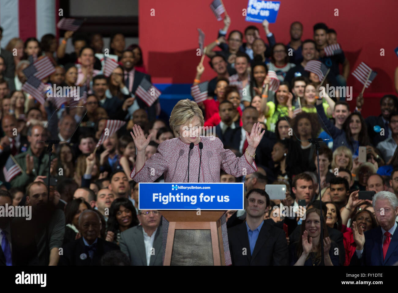 New York City, United States. 19th Apr, 2016. Hillary Clinton at the ...