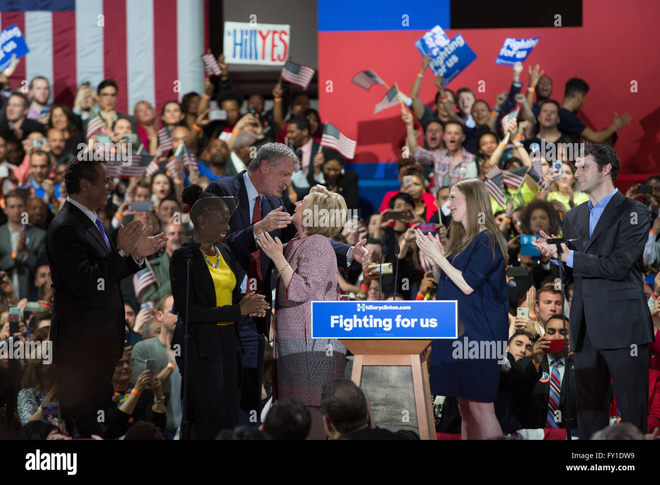 New York City, United States. 19th Apr, 2016. Hillary Clinton at the ...