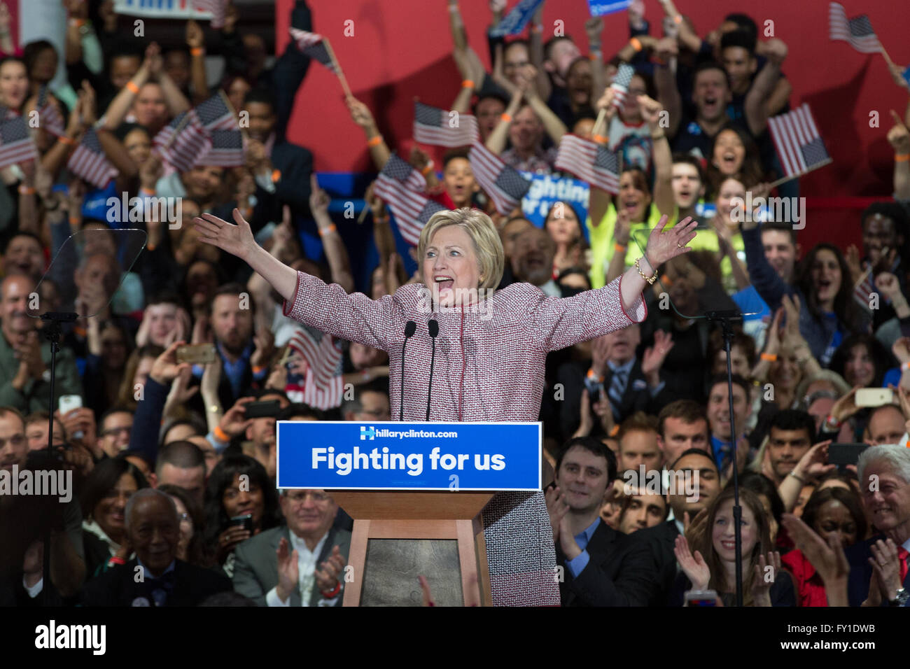 New York City, United States. 19th Apr, 2016. Hillary Clinton at the ...