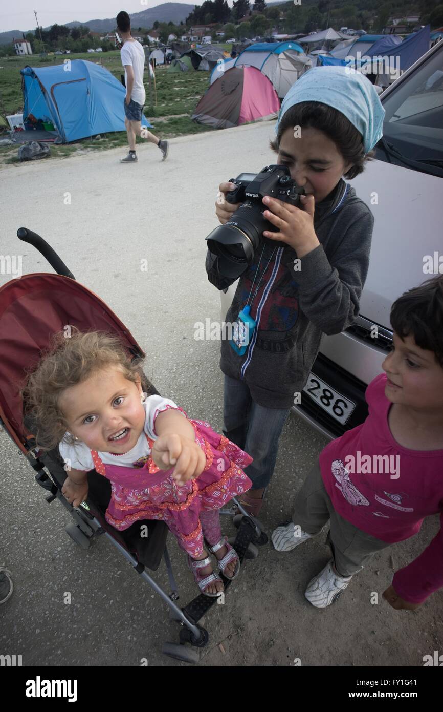 Refugee children playing europe hi-res stock photography and images - Alamy