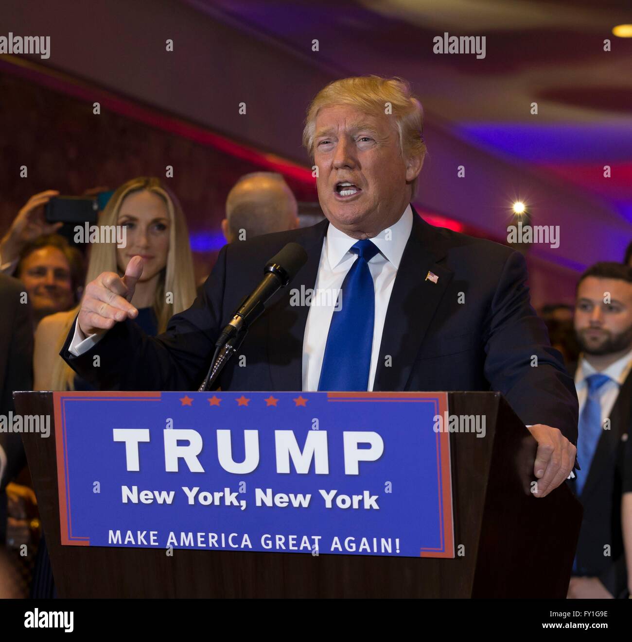 New York, NY, USA. 19th Apr, 2016. Donald Trump in attendance for ...
