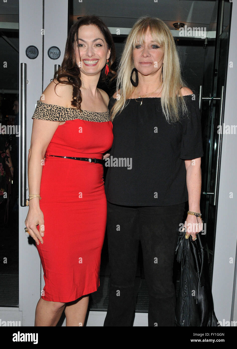 London, UK. Tonia Buxton & Josephine "Jo" Wood at the Real Greek dinner ...