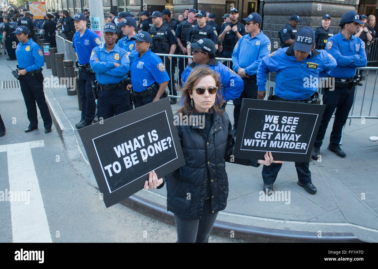 New York, NY, USA. 19th Apr, 2016. Sarah Wellington of Brooklyn holds ...