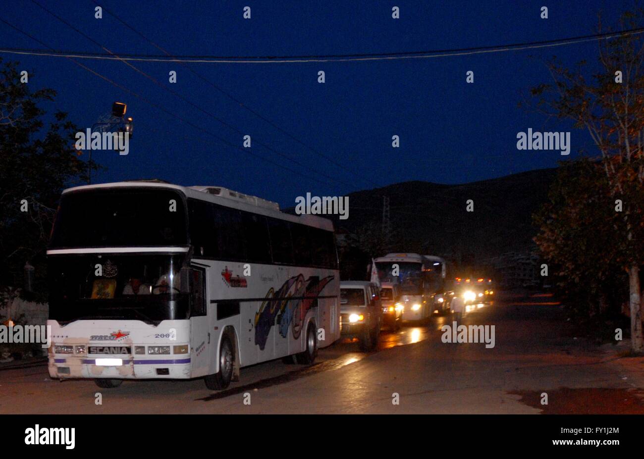 Convoy of buses hi-res stock photography and images - Alamy
