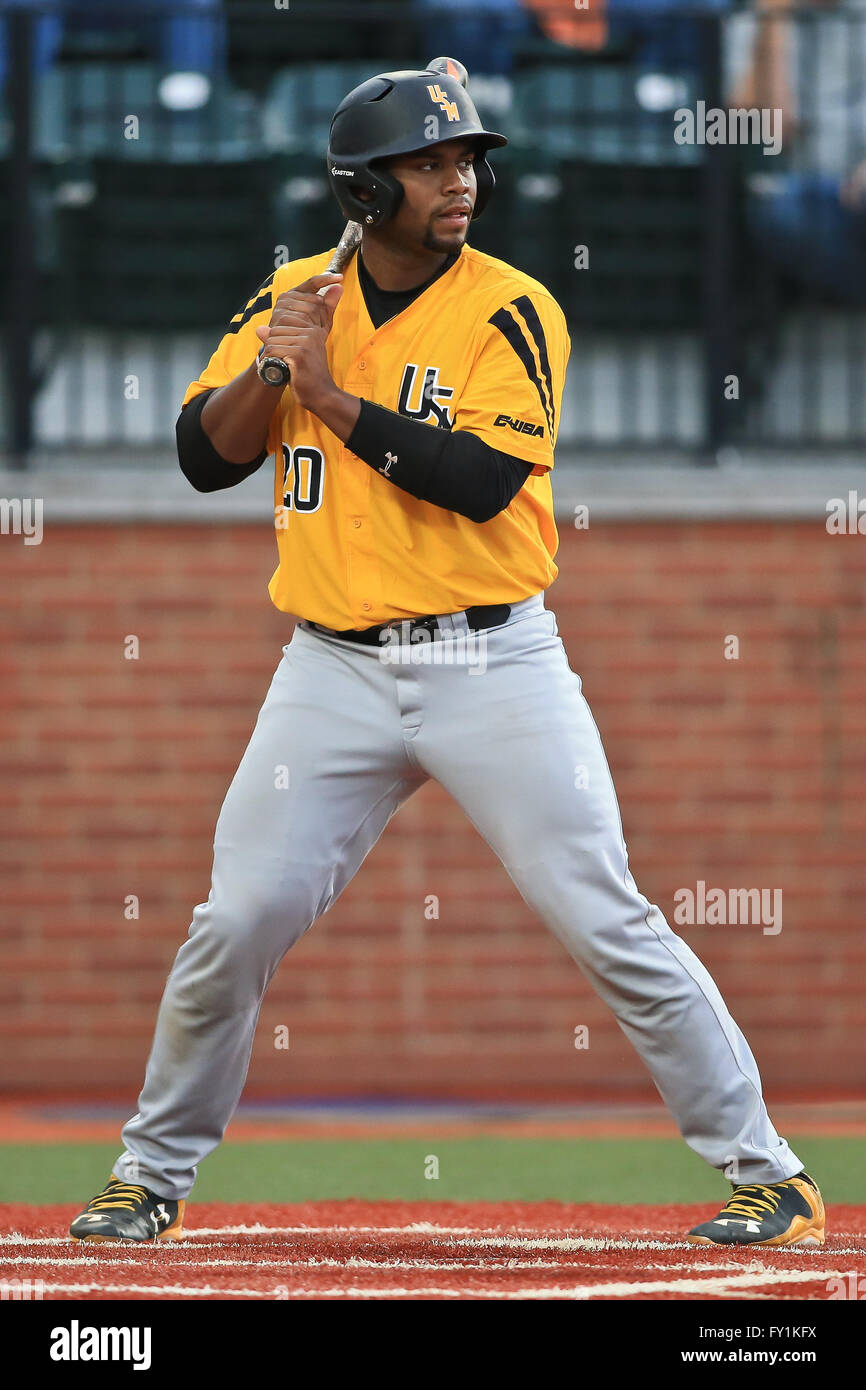 APR 19, 2016 - Southern Mississippi catcher Chuckie Robinson #20 during ...