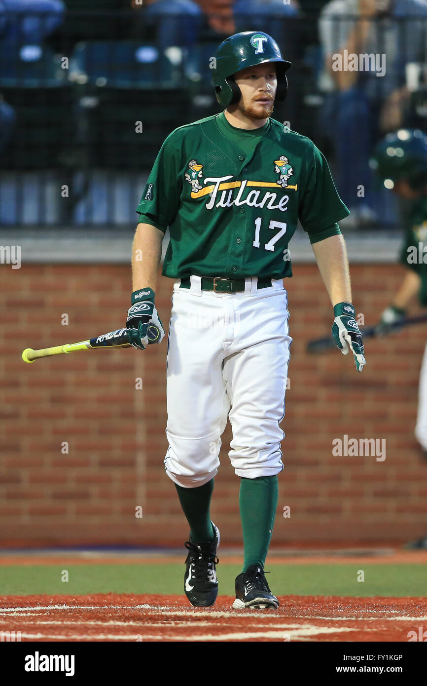 APR 19, 2016 - Tulane infielder Jake Willsey #17 walks up to the plate ...