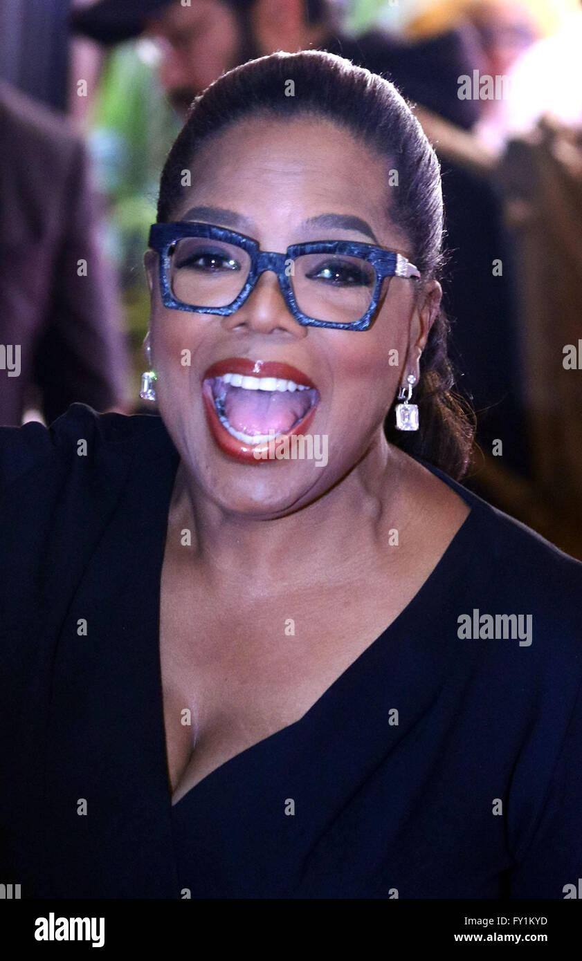 New York, New York, USA. 20th Apr, 2016. Producer OPRAH WINFREY attends ...
