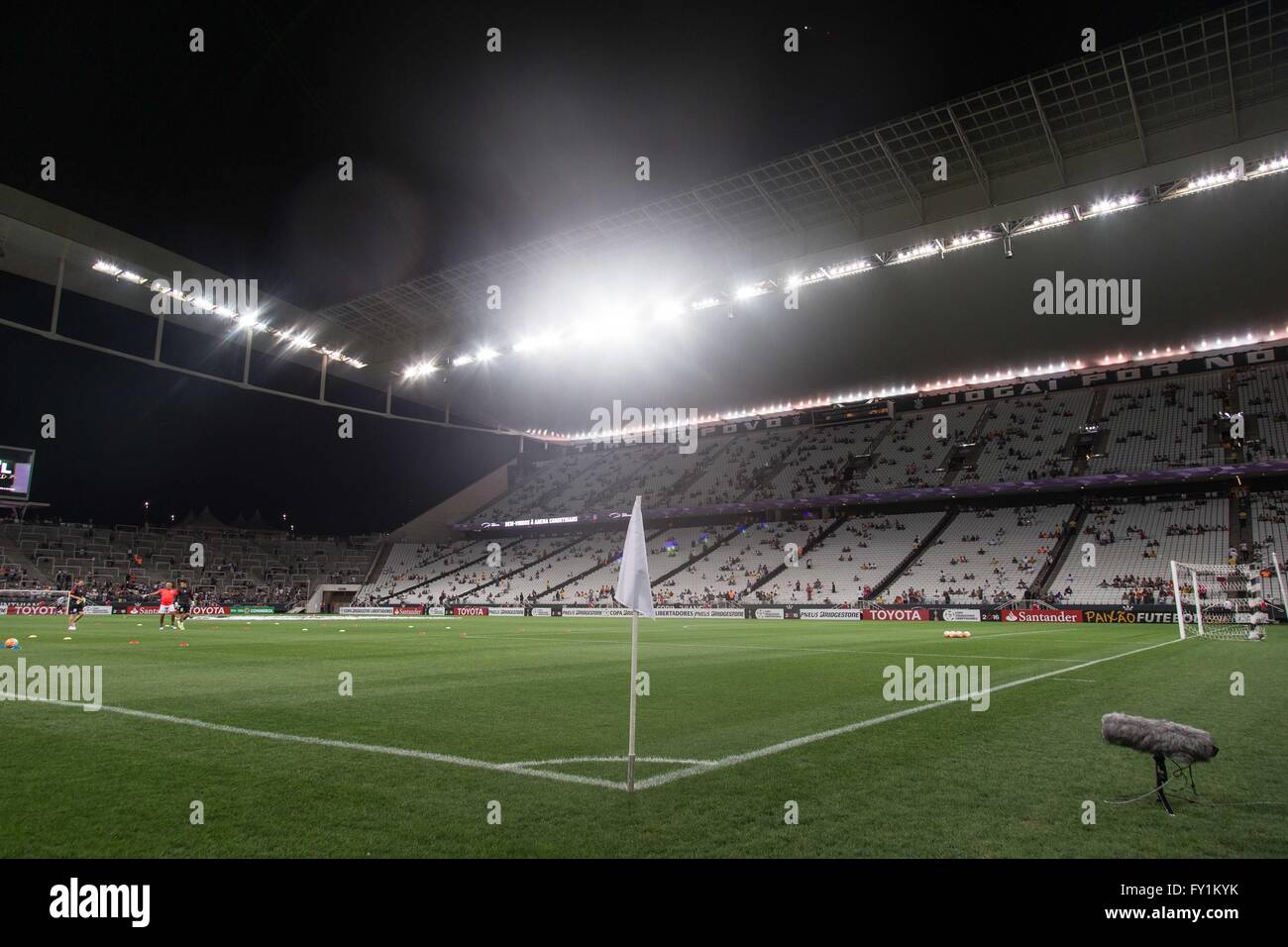 SAO PAULO, Brazil - 20/04/2016: CORINTHIANS X Cobresal - Overview of ...