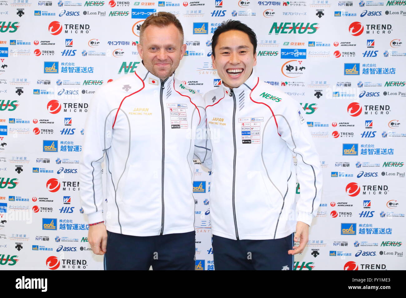 Tokyo, Japan. 20th Apr, 2016. (L-R) Oleg Matseichuk, Yuki Ota (JPN ...