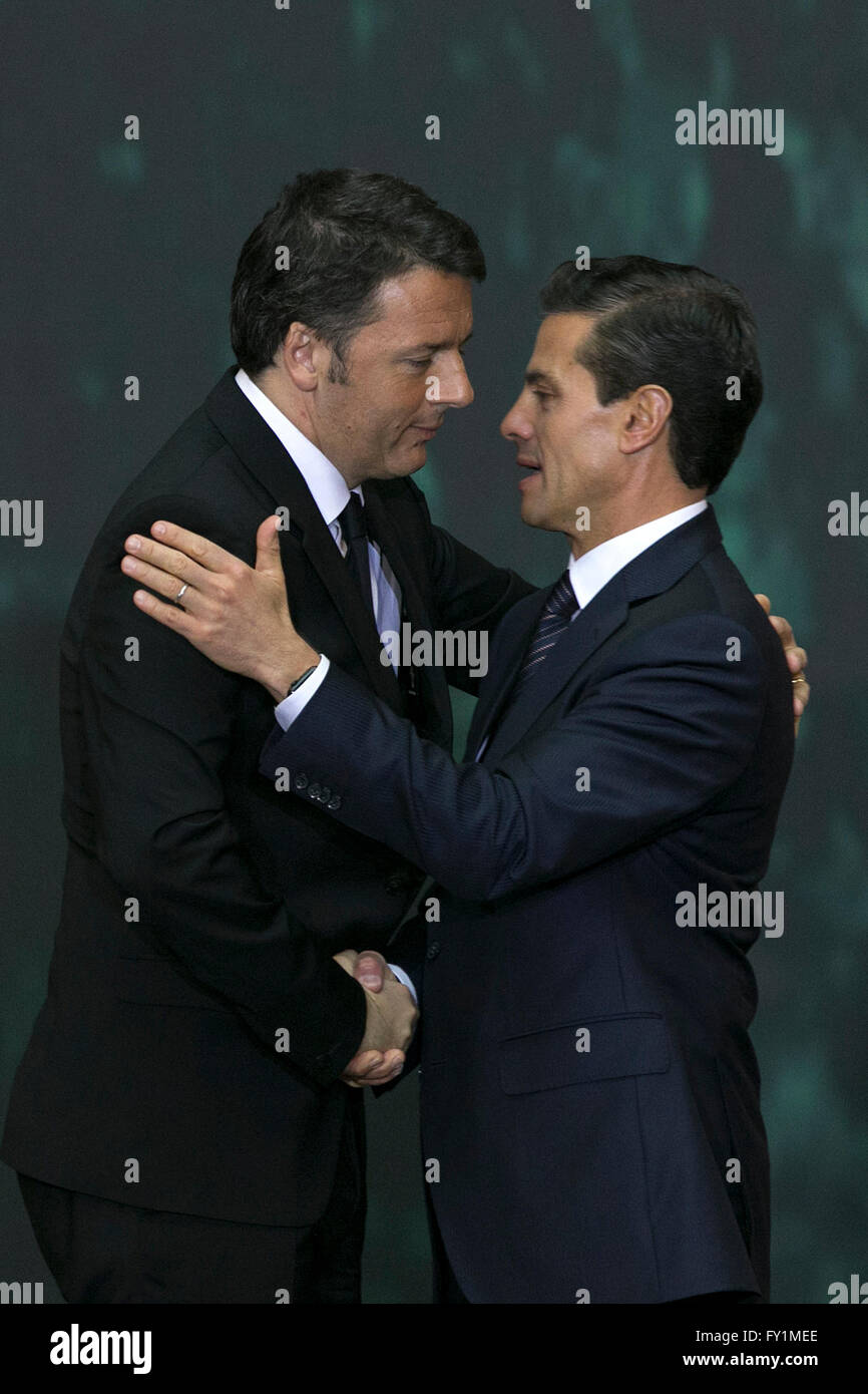 Mexico City, Mexico. 20th Apr, 2016. Mexican President Enrique Pena ...