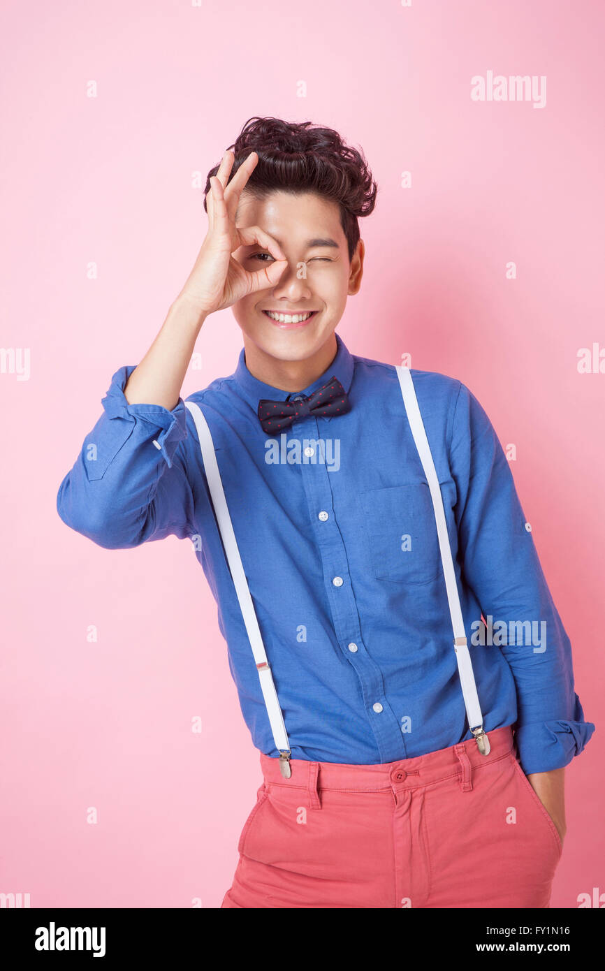 Winking man hi-res stock photography and images - Alamy