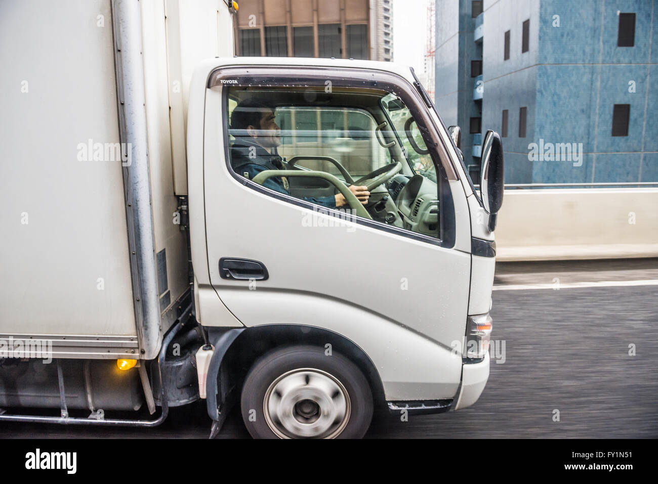 lorry in Tokyo city, Japan Stock Photo - Alamy