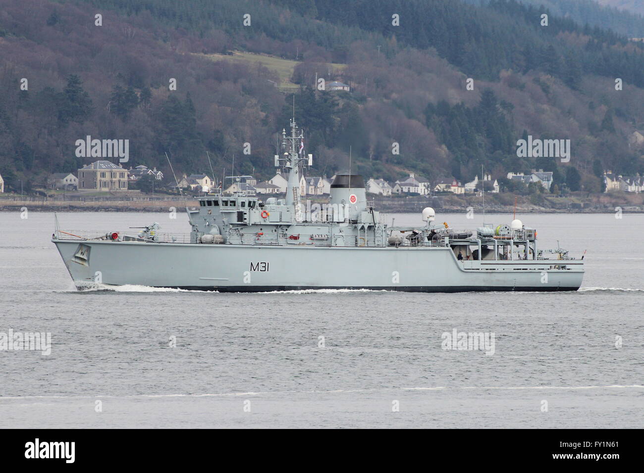 HMS Cattistock (M31), a Hunt-class minehunter of the Royal Navy ...