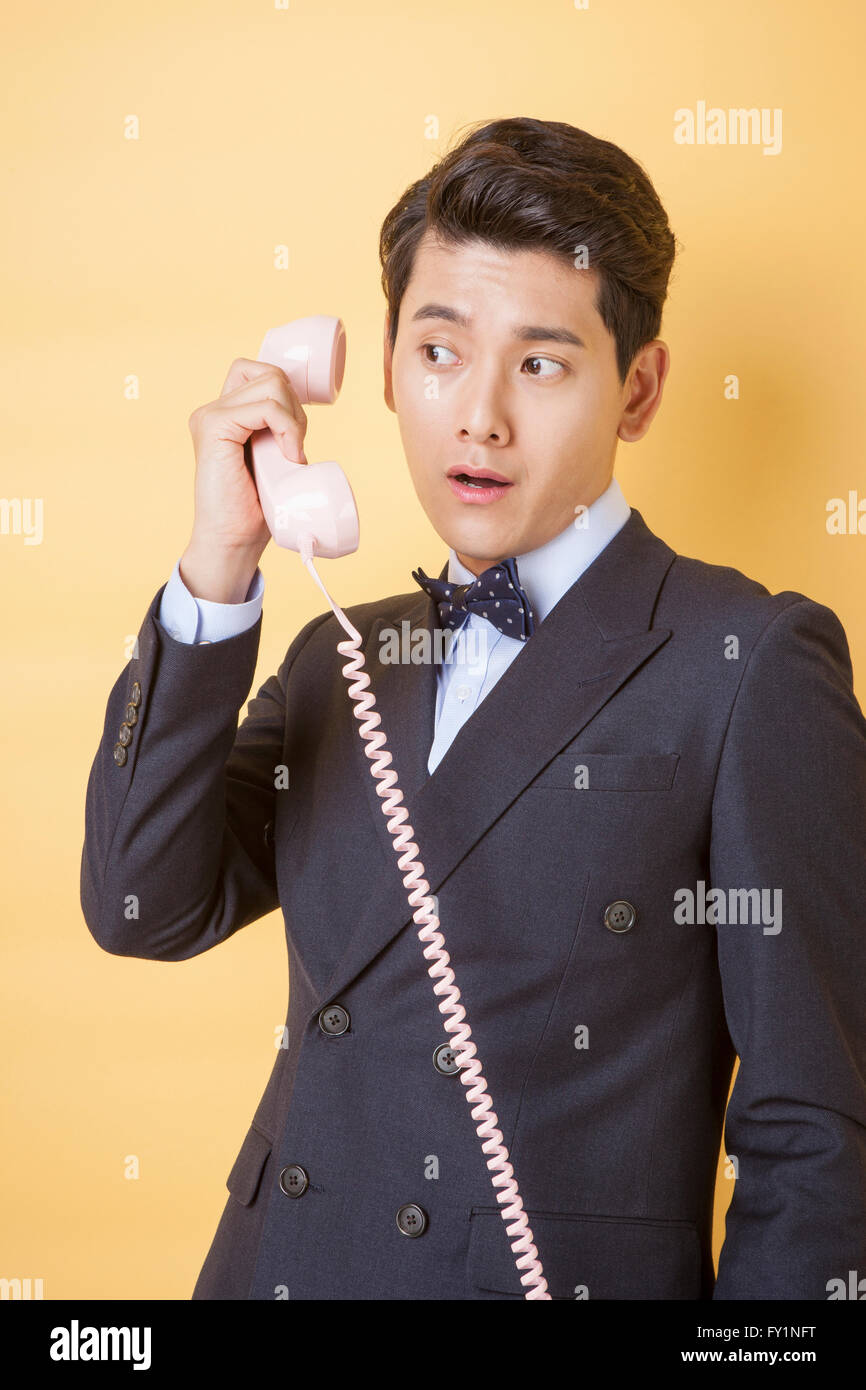 Suit talking hi-res stock photography and images - Alamy