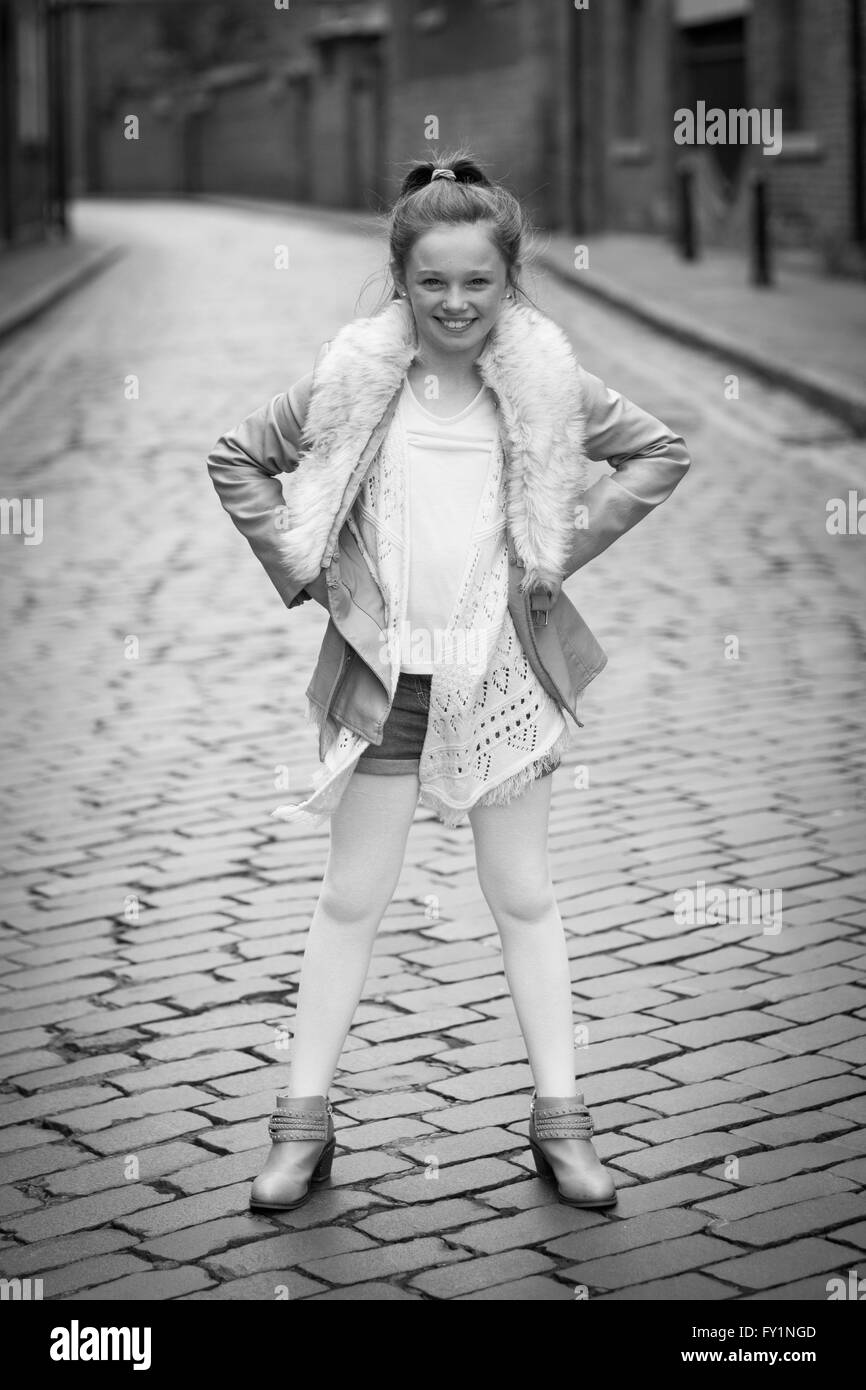Young Pretty Girl Posing Outdoors In An Urban Location Leeds West