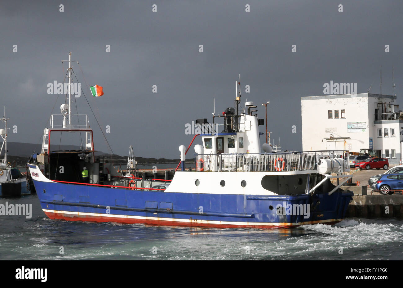 The Burtonport to Arranmore ferry "Morvern" leaving the harbour at ...