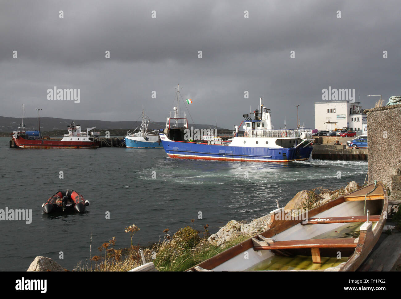 The Burtonport to Arranmore ferry "Morvern" leaving the harbour at ...