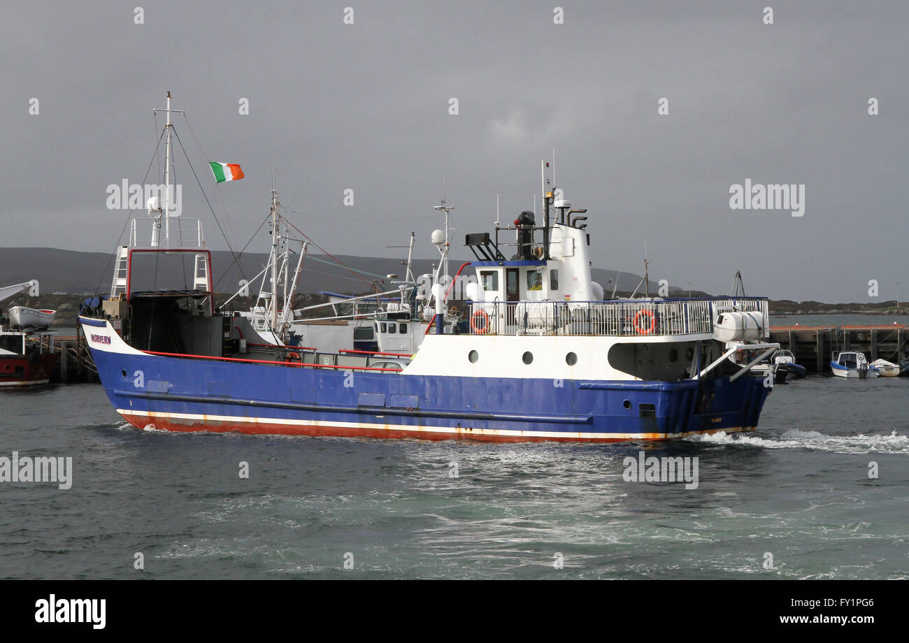 The Burtonport to Arranmore ferry "Morvern" leaving the harbour at ...