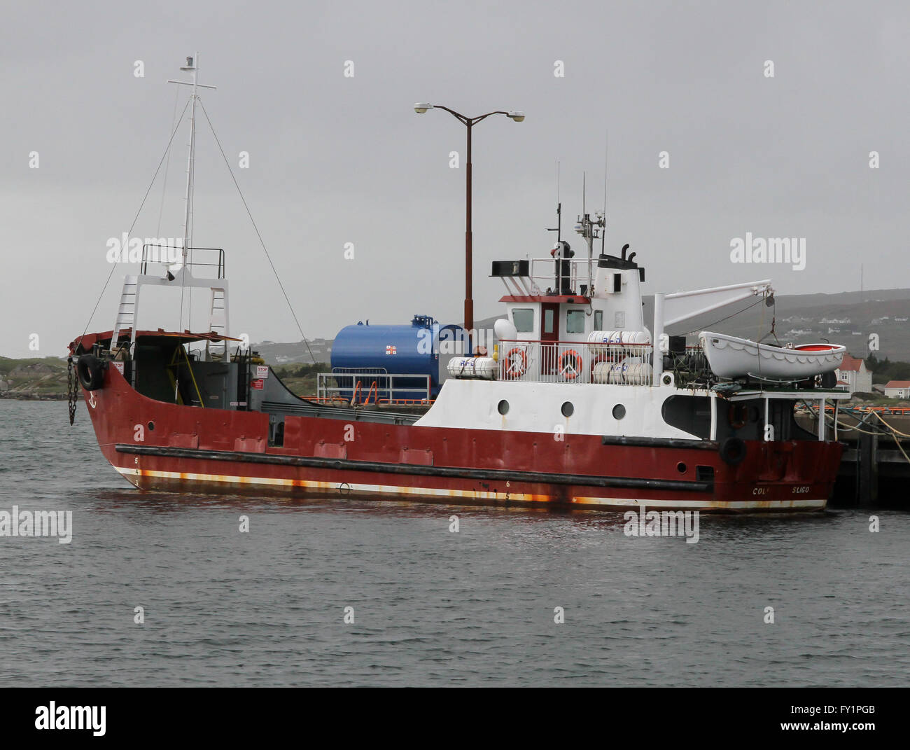 The Burtonport to Arranmore ferry "Coll" in the harbour at Burtonport ...