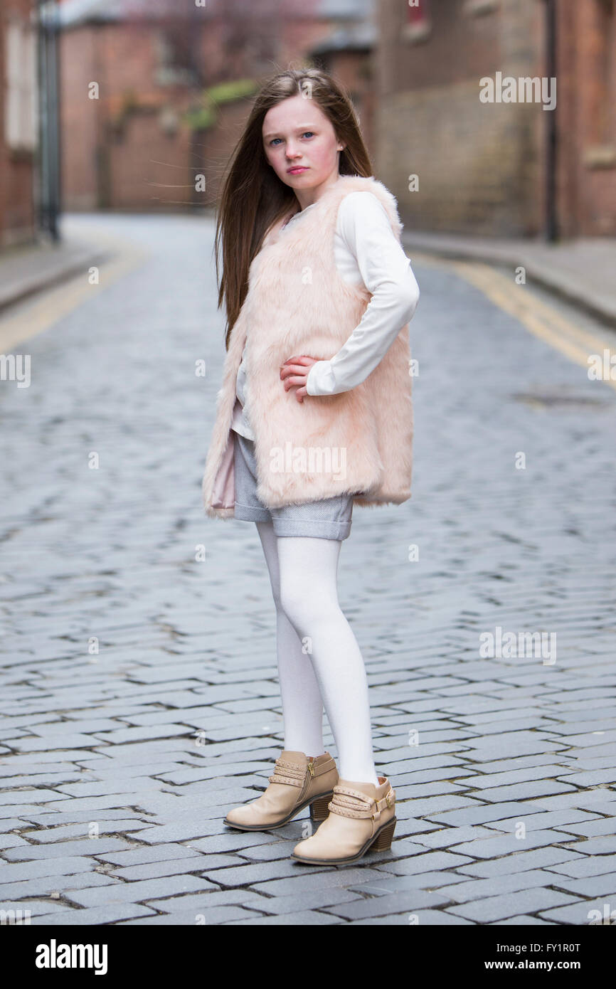 Young Pretty Girl Posing Outdoors In An Urban Location Leeds West
