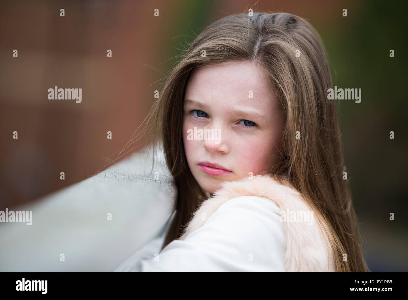 Young pretty Girl posing outdoors in an urban location, Leeds, West ...