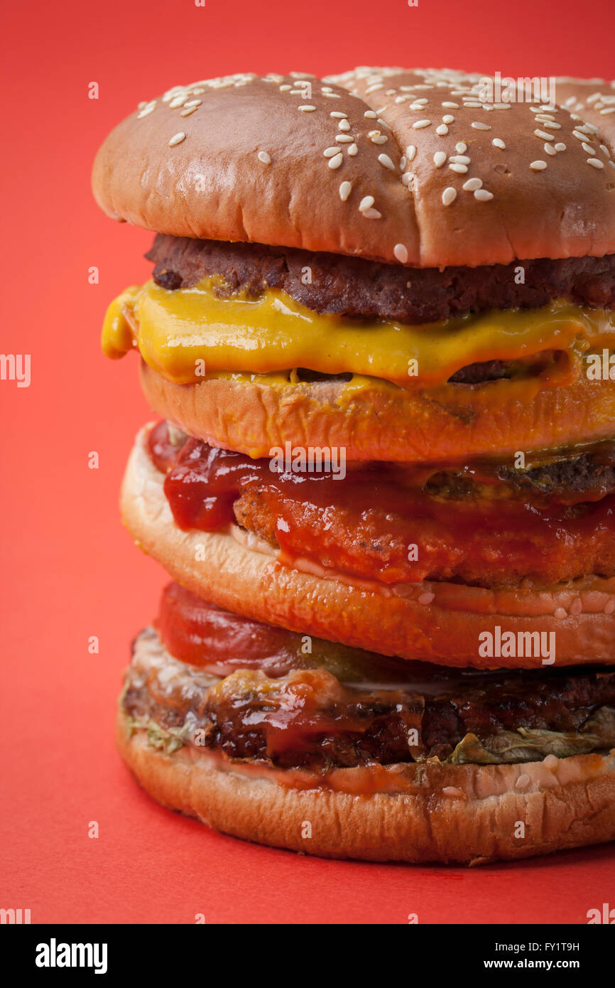 Stacked hamburger hi-res stock photography and images - Alamy