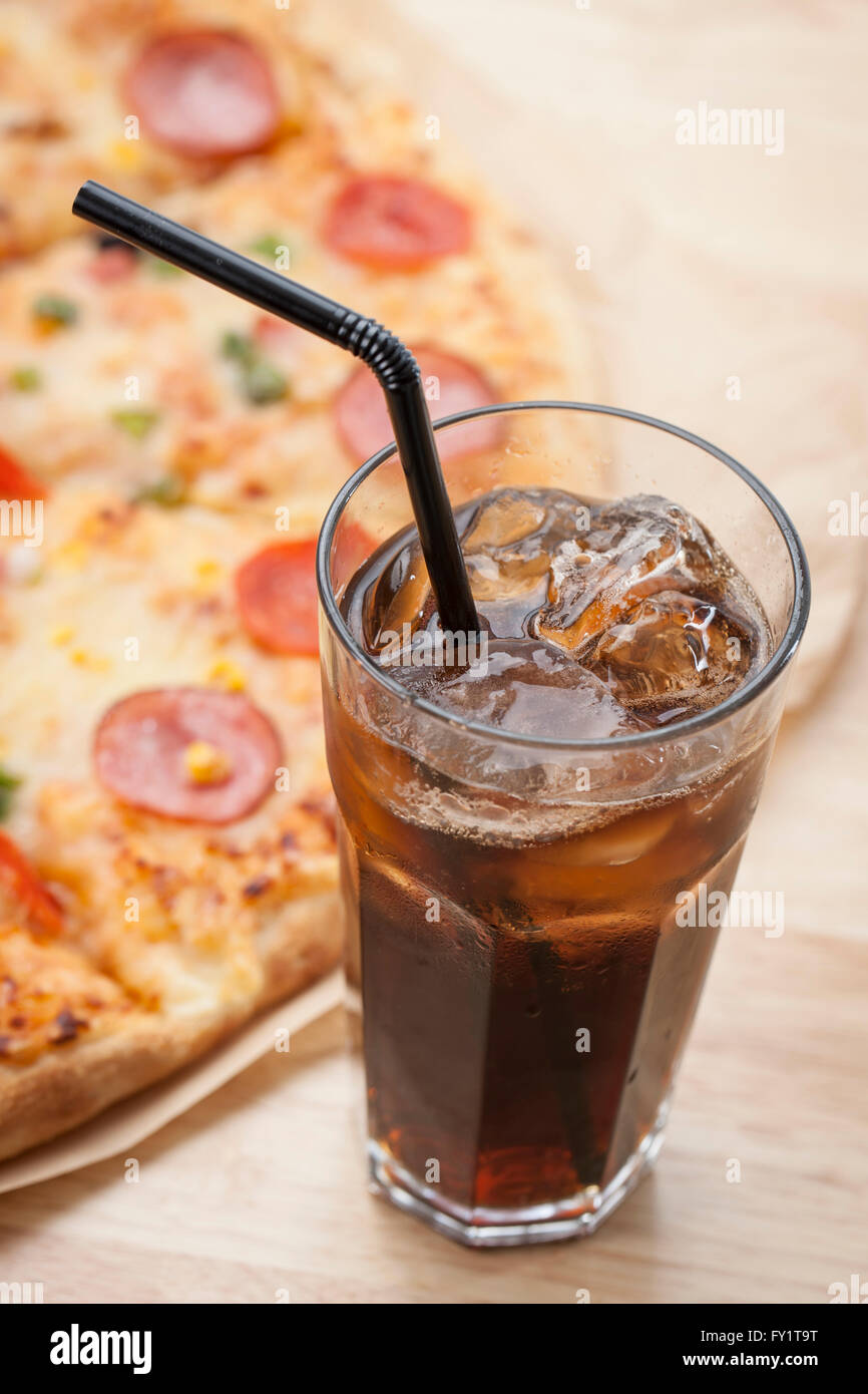 Pizza and coke Stock Photo - Alamy