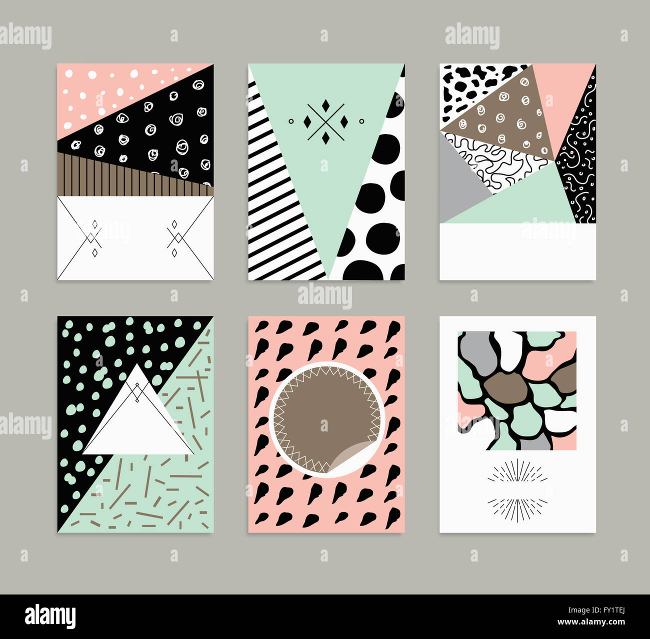 Various copy space design with various pattern Stock Photo - Alamy