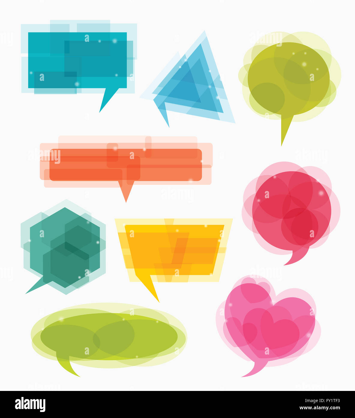 Various speech balloons Stock Photo - Alamy