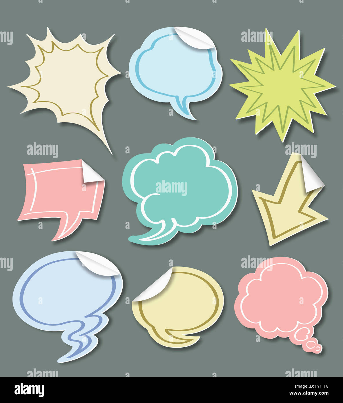 Various colorful speech balloons Stock Photo - Alamy