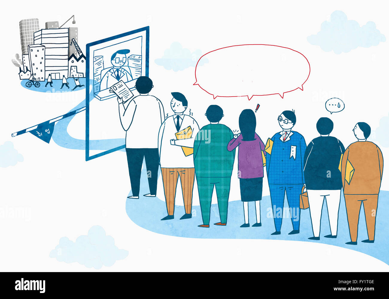 Employment representing illustration Stock Photo - Alamy