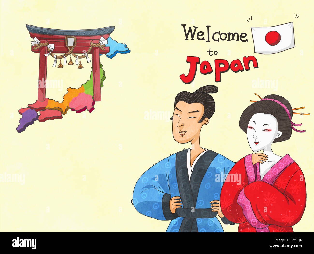 Welcoming image of Japan Stock Photo - Alamy