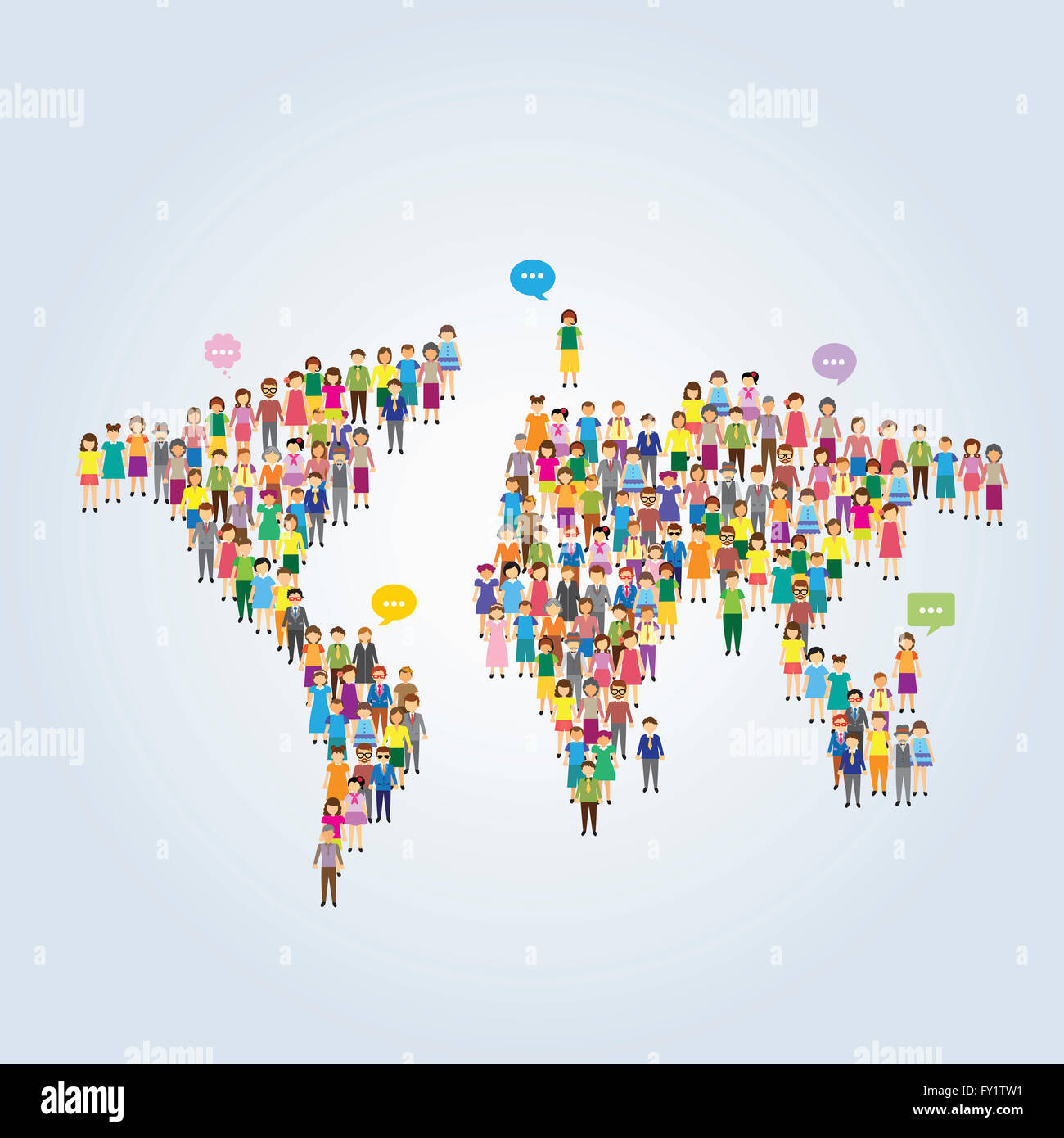 Various people around the world representing globalization Stock Photo ...