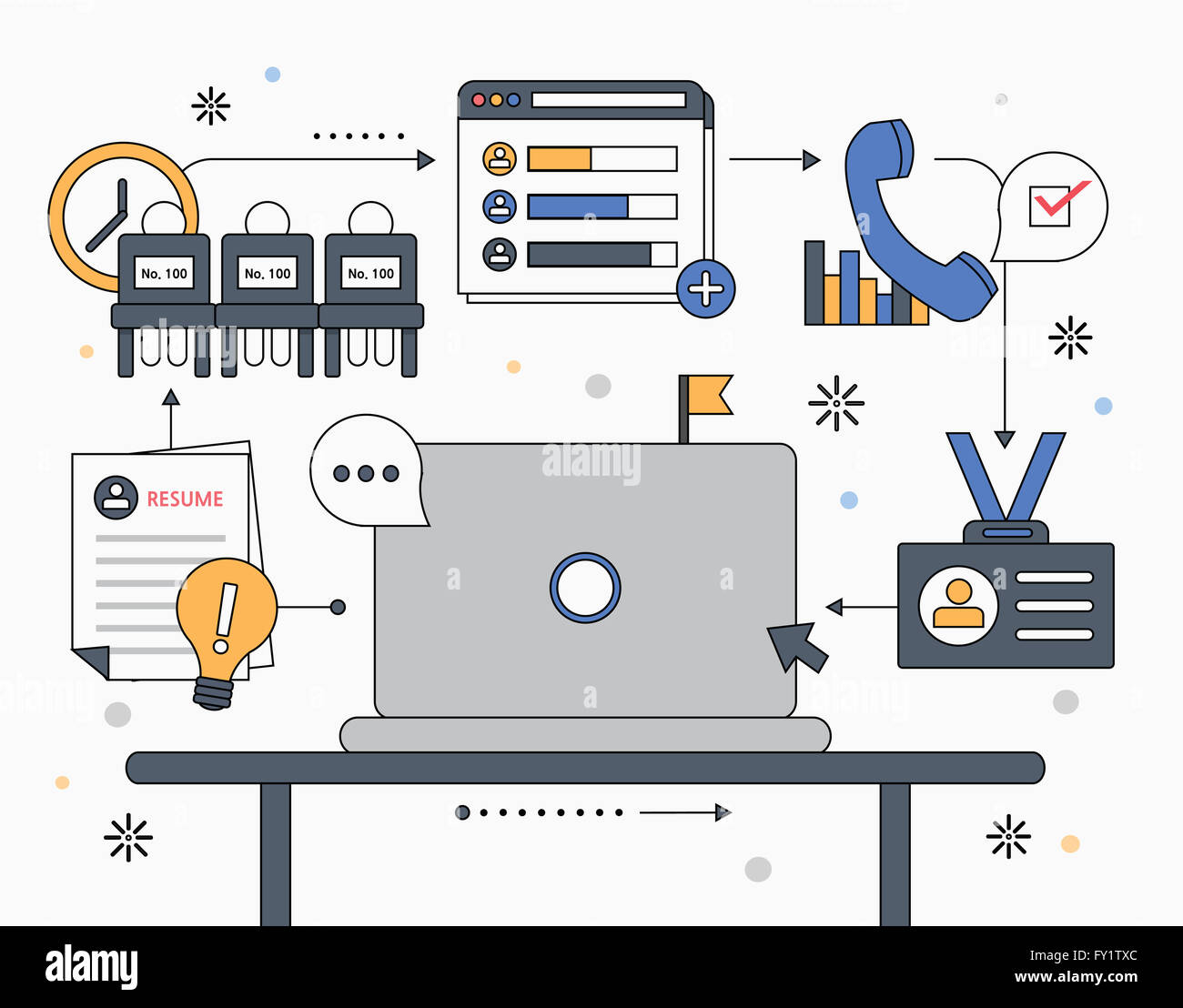 Communication in illustration Stock Photo - Alamy