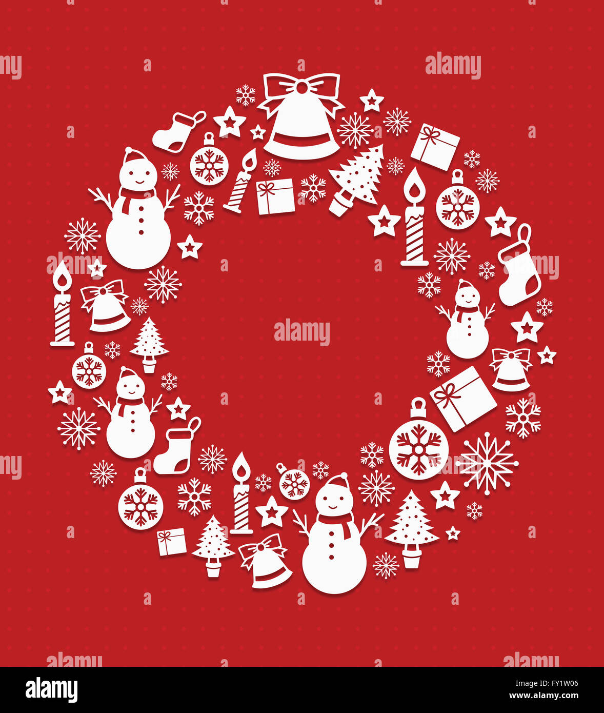 Round frame representing Christmas Stock Photo - Alamy